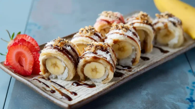 Banana Sushi Fun & Easy No Cook Snack - 5 Minutes Beach Snacks